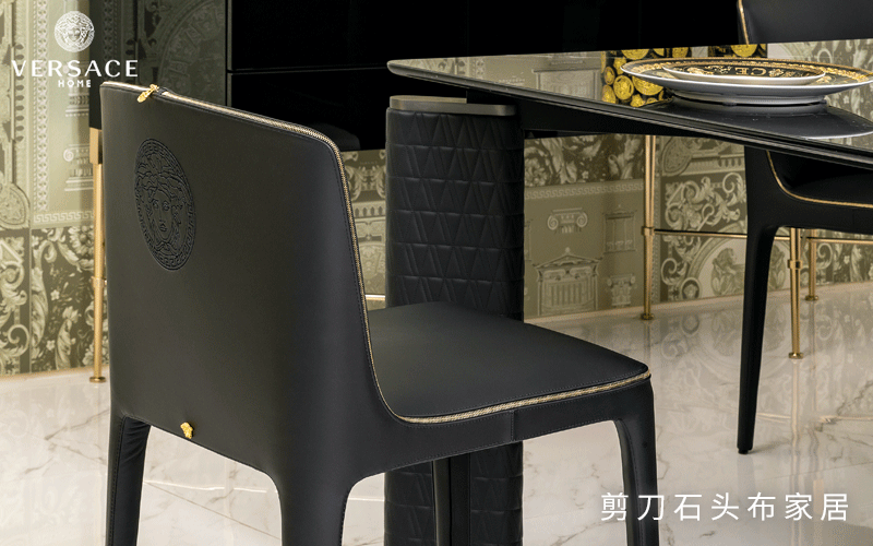 意大利VERSACE HOME进口餐桌 餐椅_剪刀石头布家居